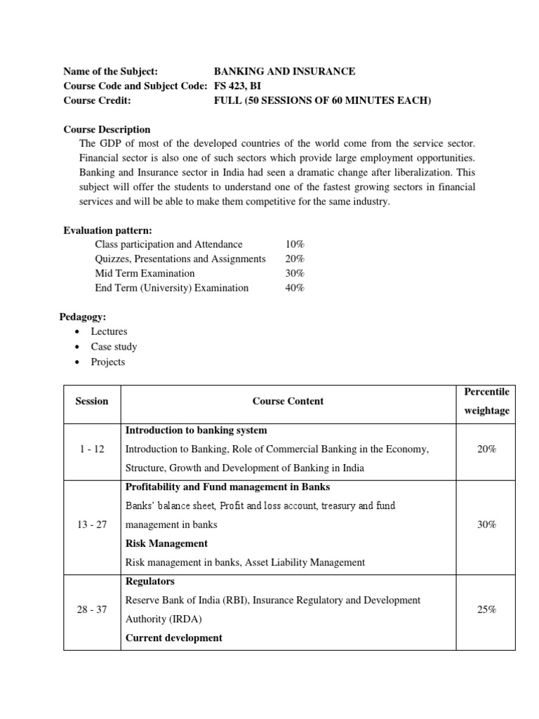 Banking and Insurance PDF | PDF | Reserve Bank Of India | Banks
