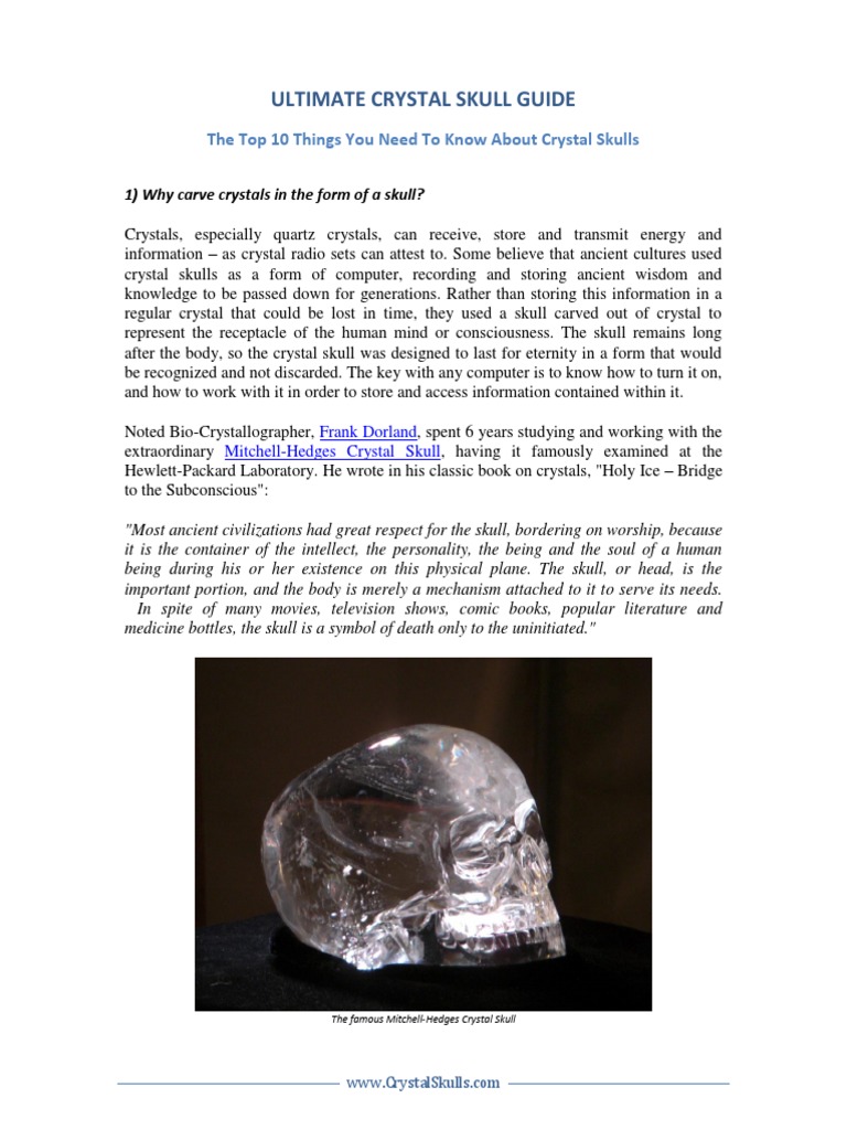 Crystal Skull Guide | PDF | Quartz | Mind