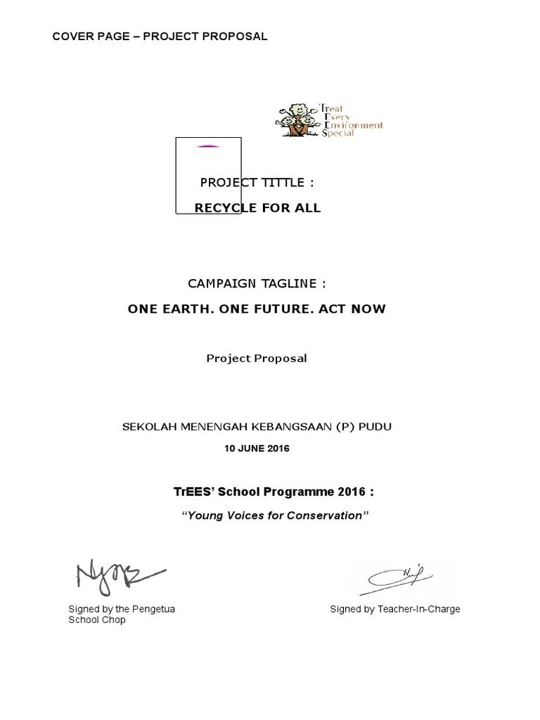 Proposal Recycle | Reuse | Recycling