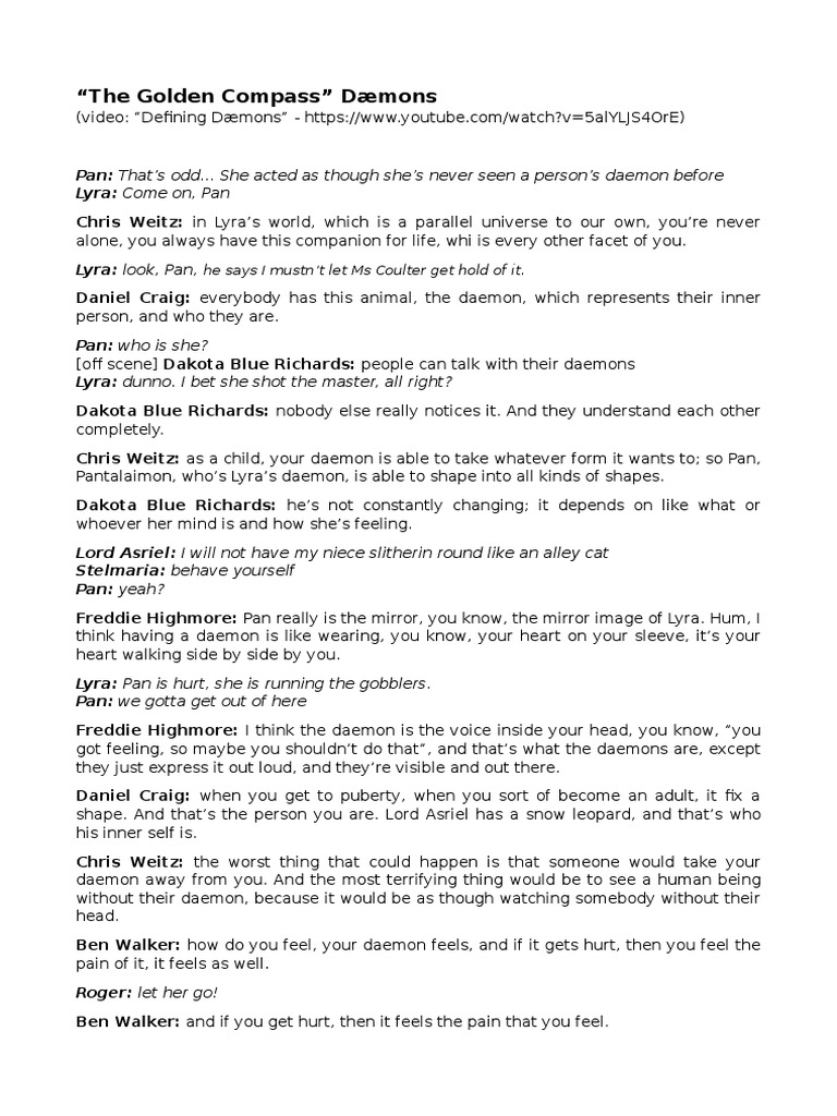 The Golden Compass Activity | PDF | Leisure