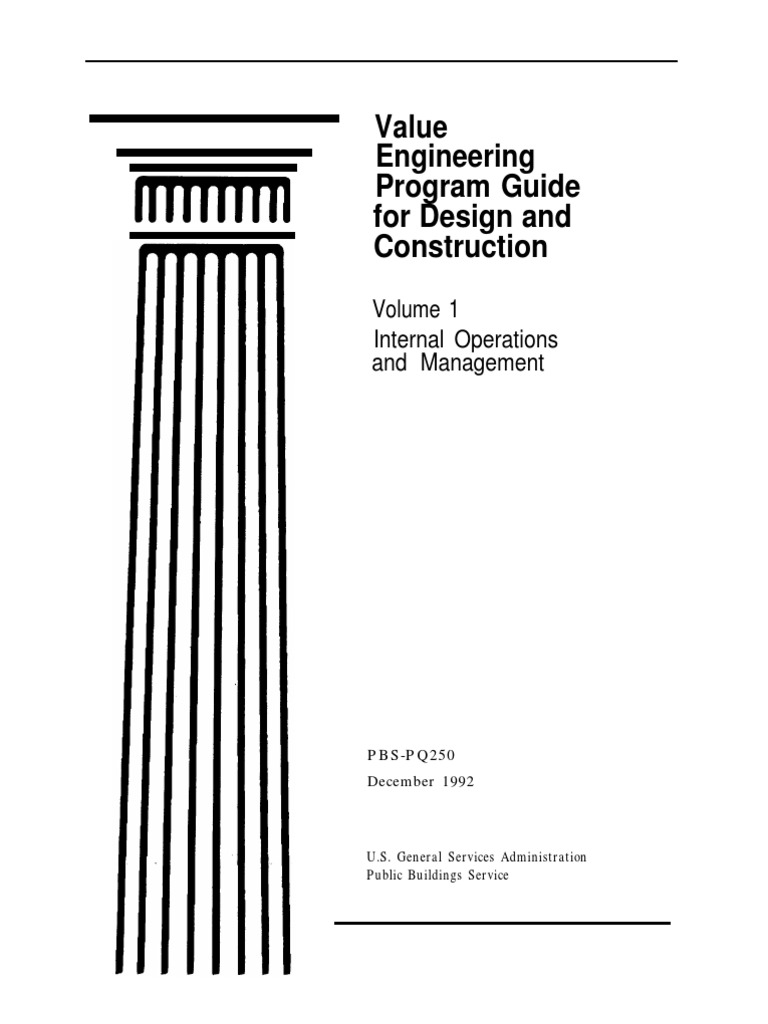 Value Engineering Program Guide For Design and Construction: Internal ...