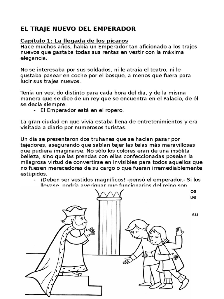 El traje nuevo del emperador: resumen y actividades | PDF | Ropa