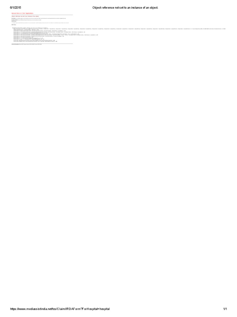 Log File Documenting A Null Reference Exception In A Claim Controller During Form Submission In 