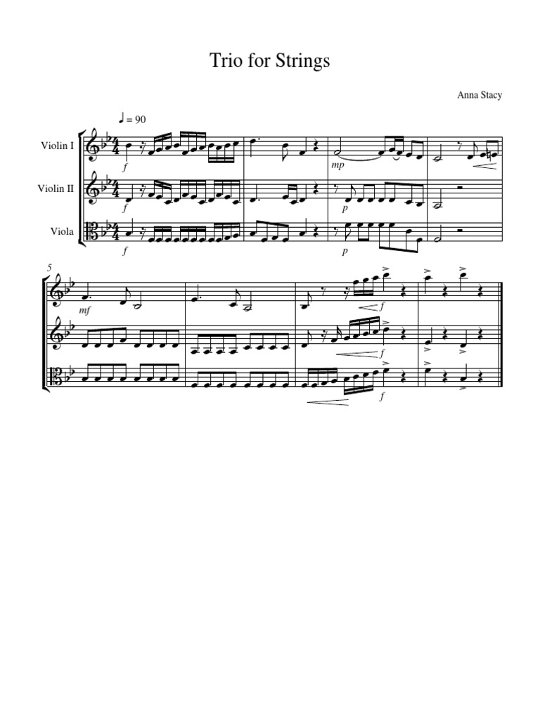 String Trio Sheet Music by Anna Stacy | PDF