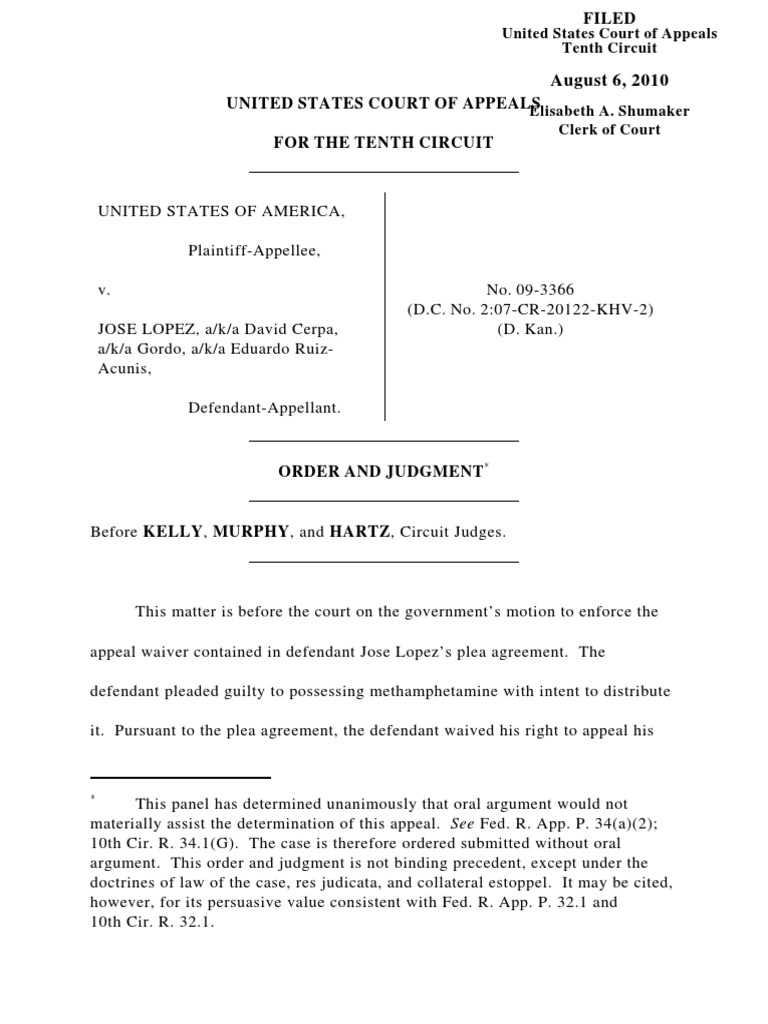 United States v. Lopez, 10th Cir. (2010) | PDF
