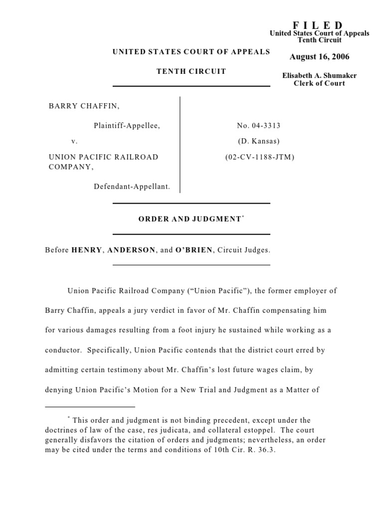 Filed: United States Court of Appeals Tenth Circuit United States Court ...