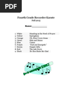 Recorder Karate Song Notes Guide | PDF | Music Theory | Rhythm And Meter