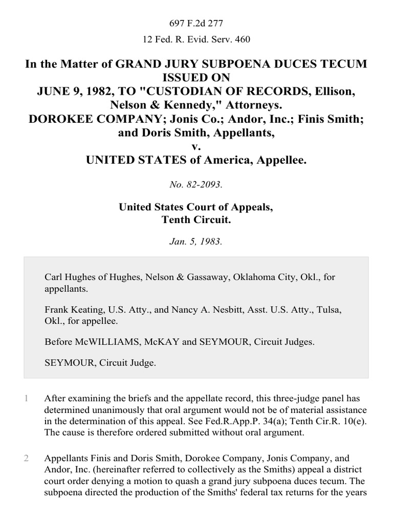 United States Court of Appeals, Tenth Circuit | PDF | Fifth Amendment ...