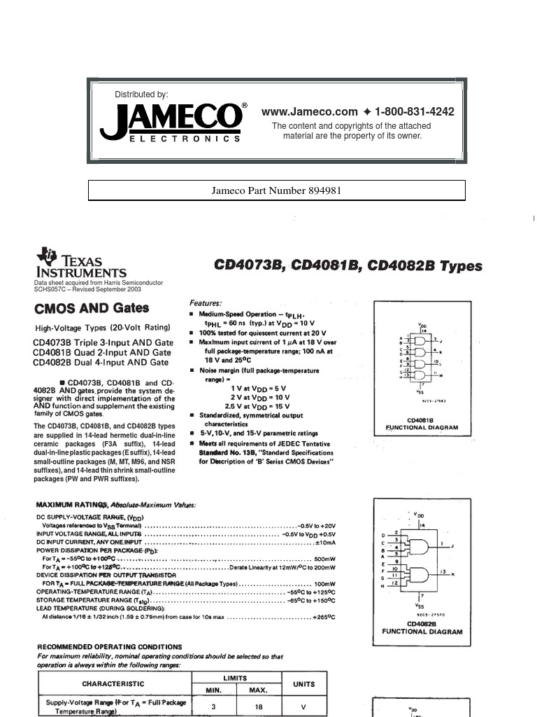 cd4081.pdf | Electronics | Technology