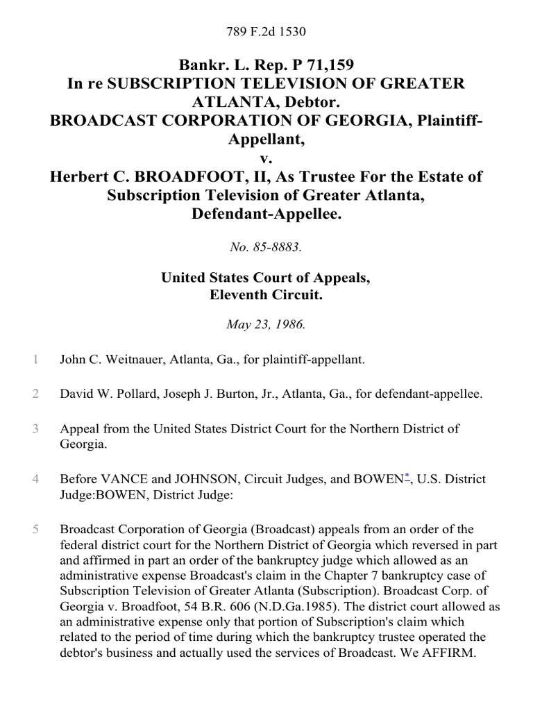 United States Court of Appeals, Eleventh Circuit | PDF | Trustee ...
