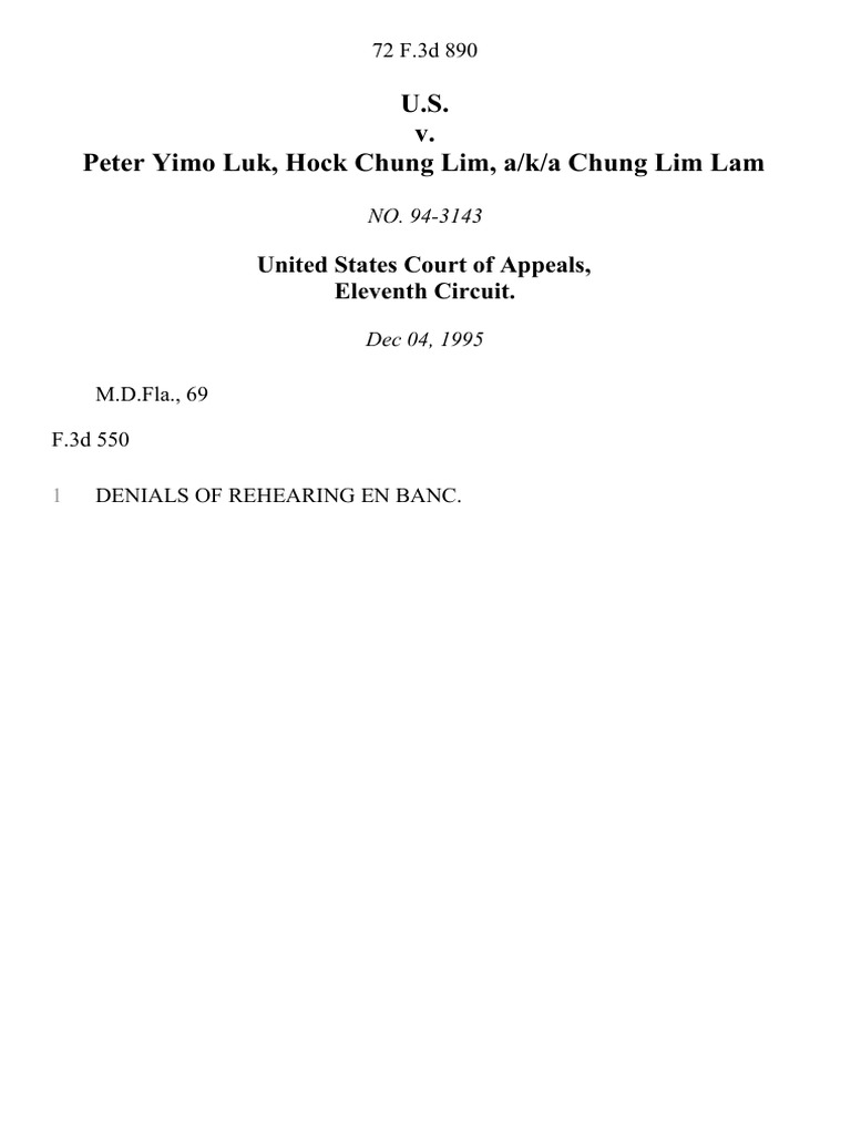 United States v. Peter Yimo Luk, Hock Chung Lim, A/K/A Chung Lim Lam ...
