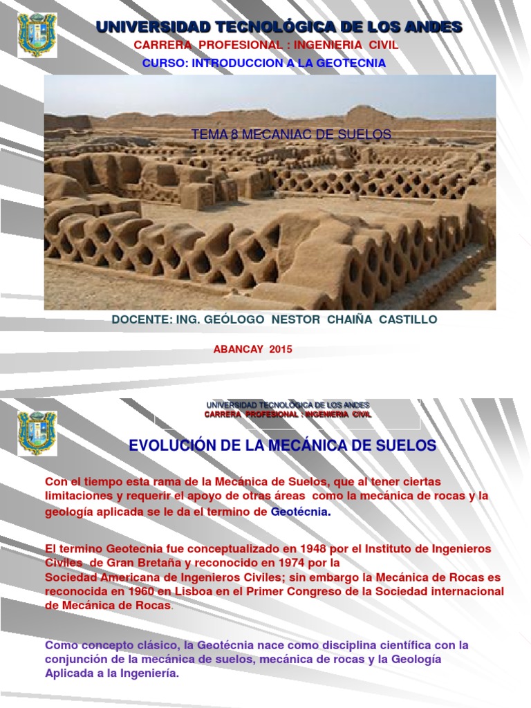 I. Geotecnia Tema 8 (Mecanica de Suelos) | PDF | Roca (geología) | Suelo