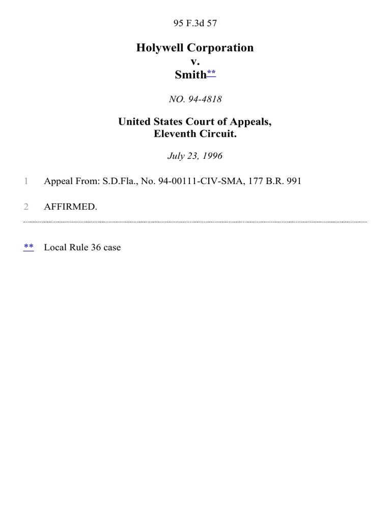 Holywell Corp v. Smith Appeal Decision | PDF | United States Federal ...
