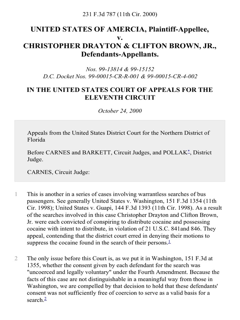 United States of Amercia v. Christopher Drayton & Clifton Brown, JR ...