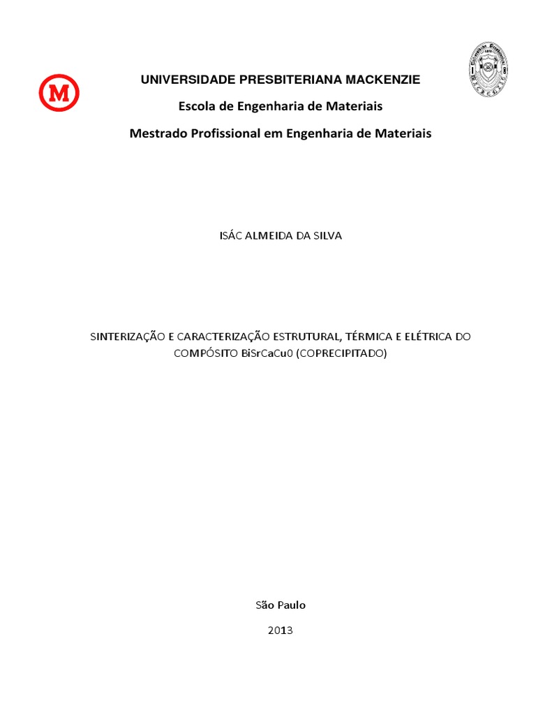 Isac Almeida Da Silva. | PDF | Supercondutividade | Elétron
