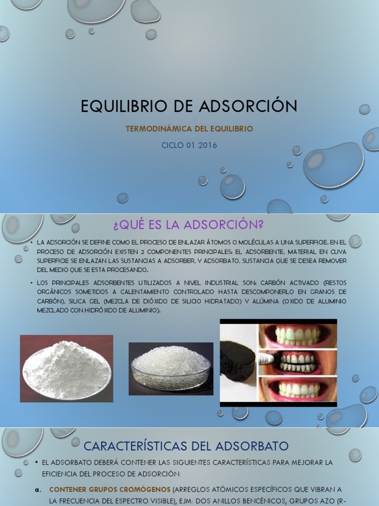 Equilibrio+de+adsorción | Adsorción | Química