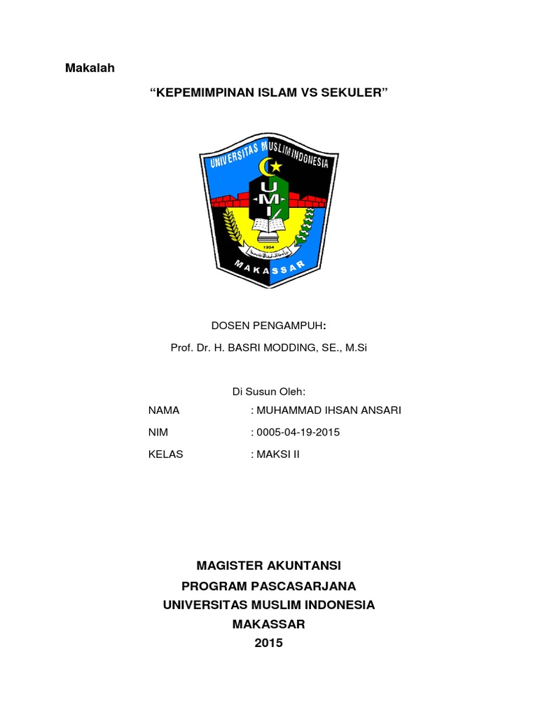 Kepemimpinan Islam Vs Sekuler | PDF