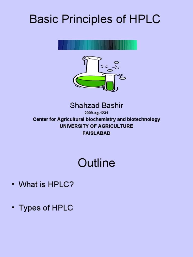 Basic Principles of HPLC | PDF | High Performance Liquid Chromatography ...