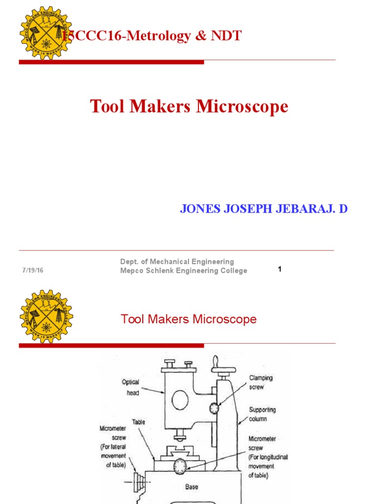 Tool Makers Microscope Overview | PDF
