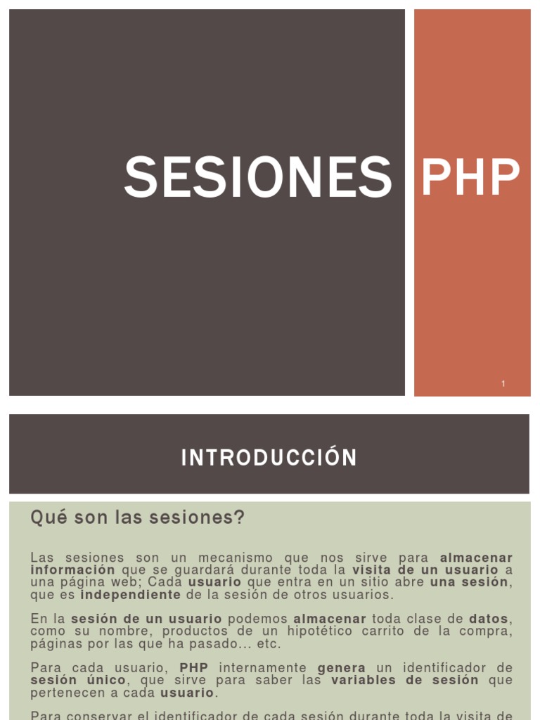 Sesiones en PHP PDF | PDF | Informática | Ingeniería de software