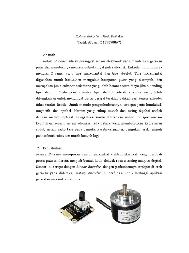 Makalah 1 Rotary Encoder Taufik Albari | PDF