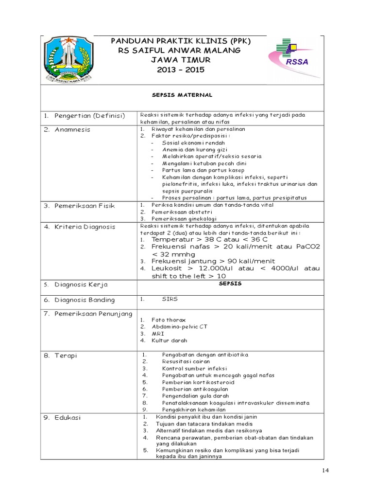 PPK Sepsis | PDF