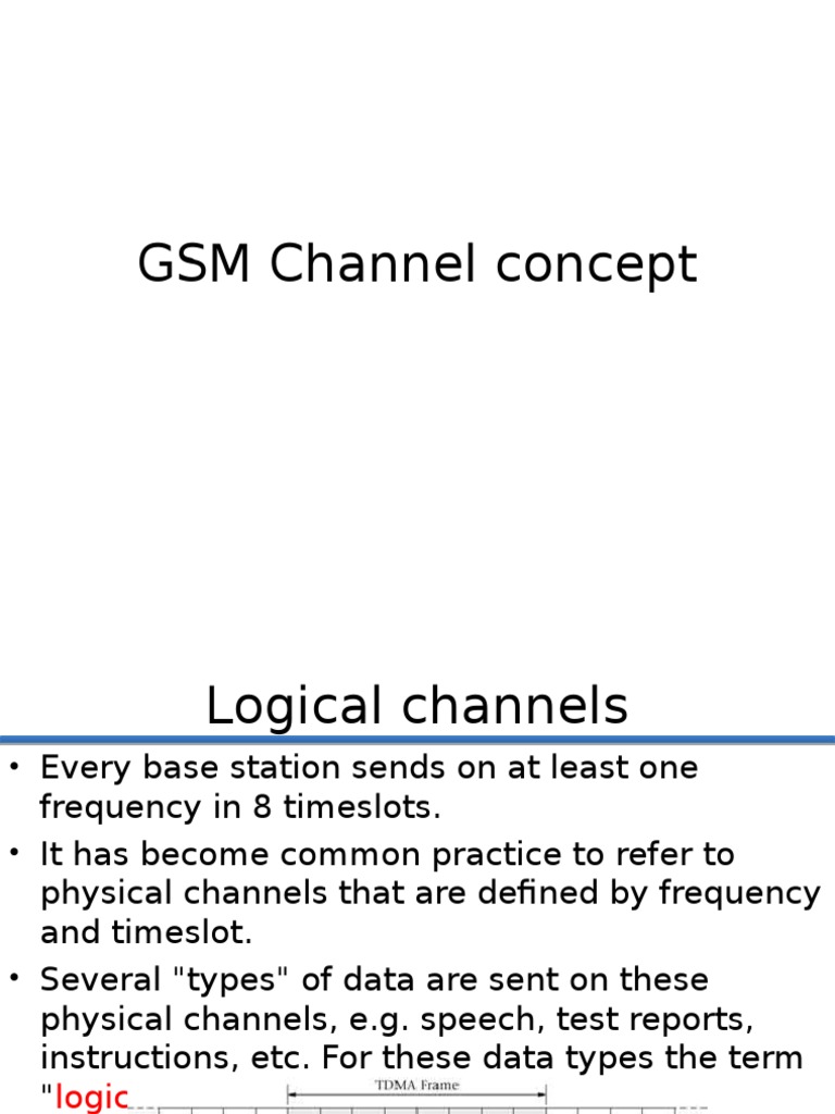 Overview of GSM Channel Types | PDF | Telecommunications Engineering ...