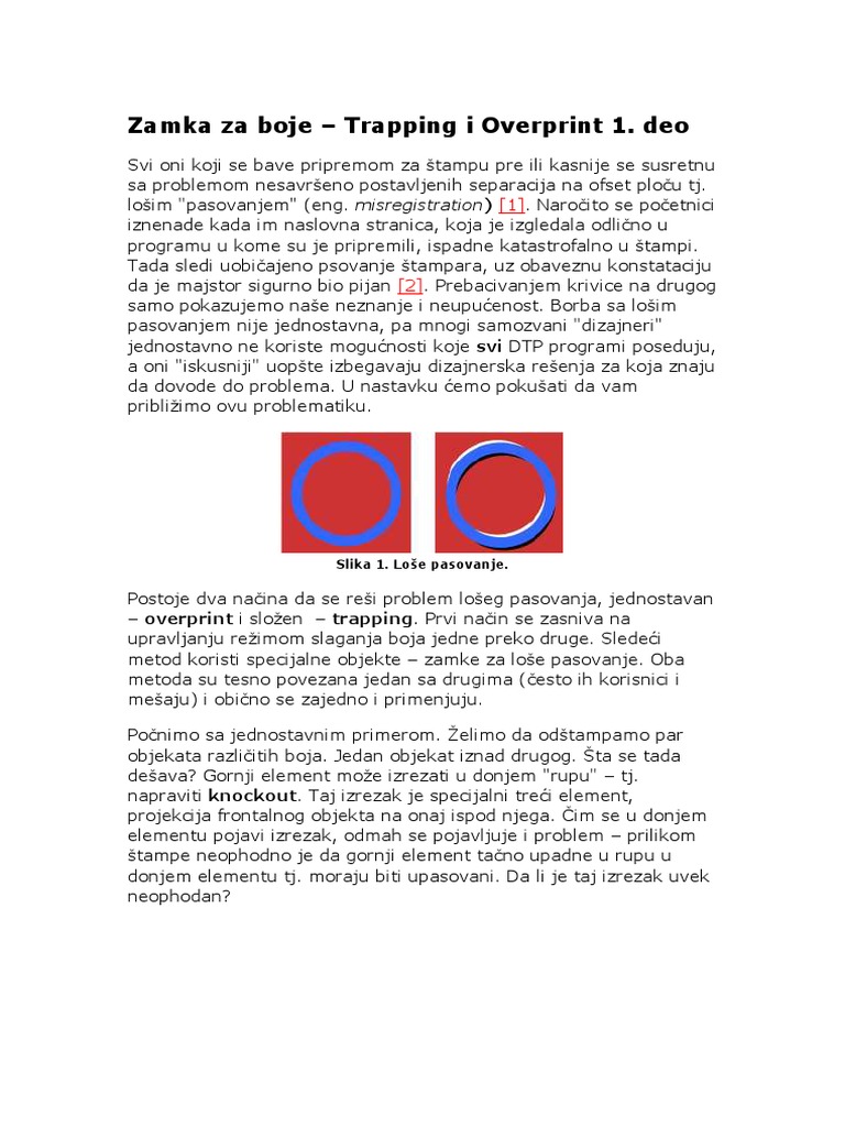 Nenad Rondovi Zamka Za Boje Trapping I Overprint | PDF