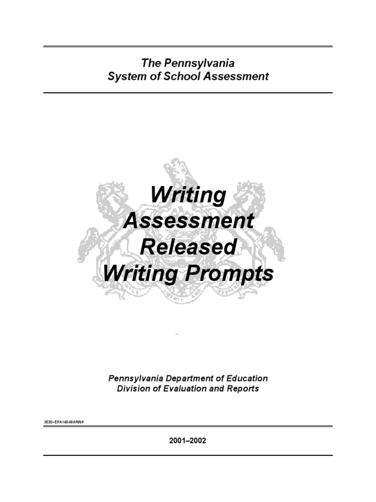 Writing Assessment Released Writing Prompts: The Pennsylvania System of ...