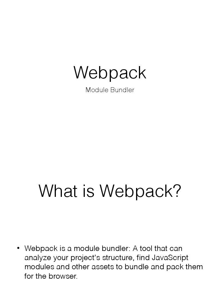 Webpack: Module Bundler | PDF | Software | Software Engineering