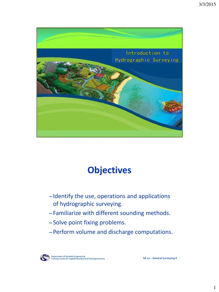 Hydrographic Surveying Overview and Methods | PDF | Hydrography | Geodesy