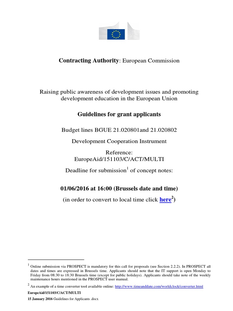 Guidelines For Applicants | PDF | Subsidiary | European Union