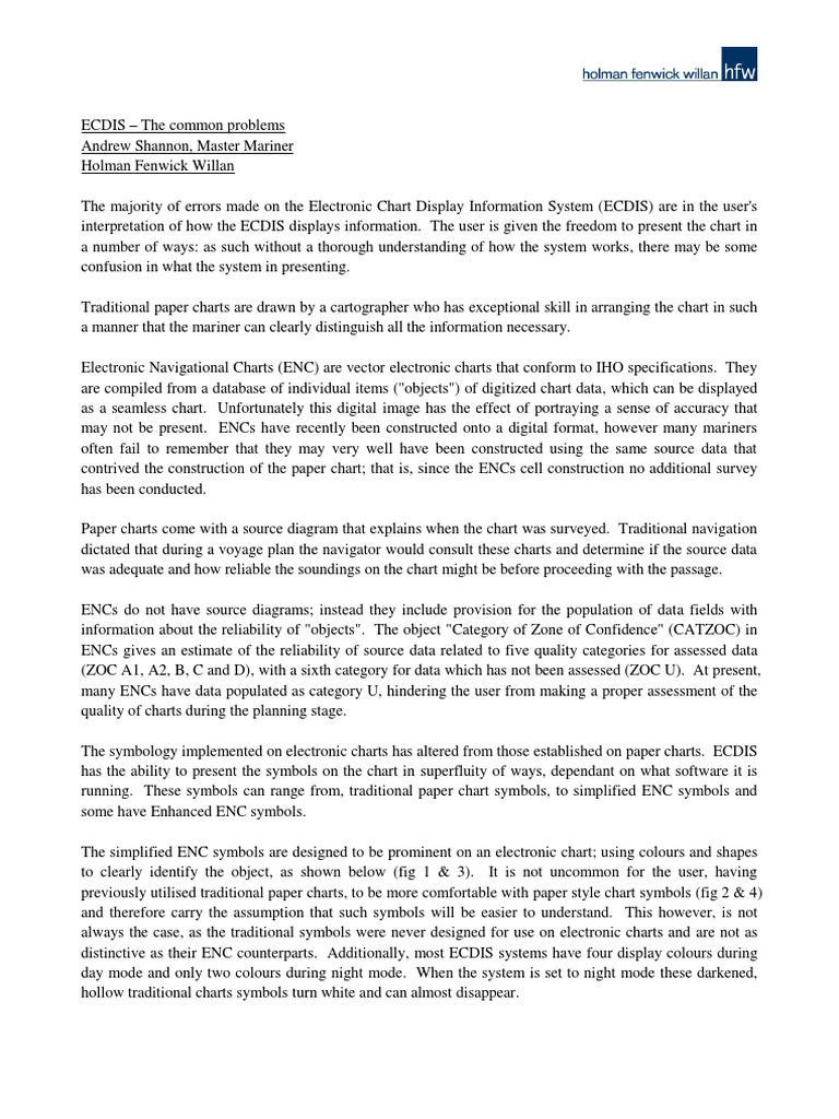 ECDIS - The Common Problems | PDF | Transport