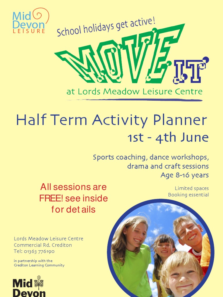 Half Term Activity Planner: Mid Devon | PDF | Sports