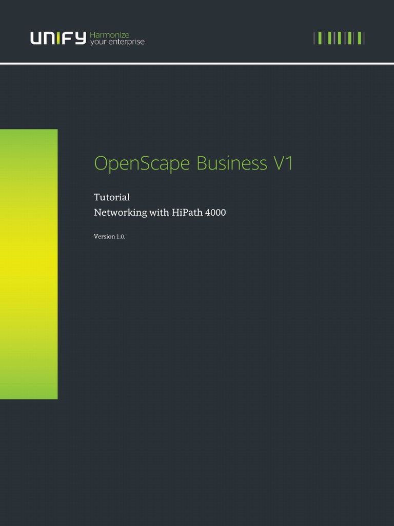 How To Network OpenScape Business With HiPath 4000 | PDF | Network ...