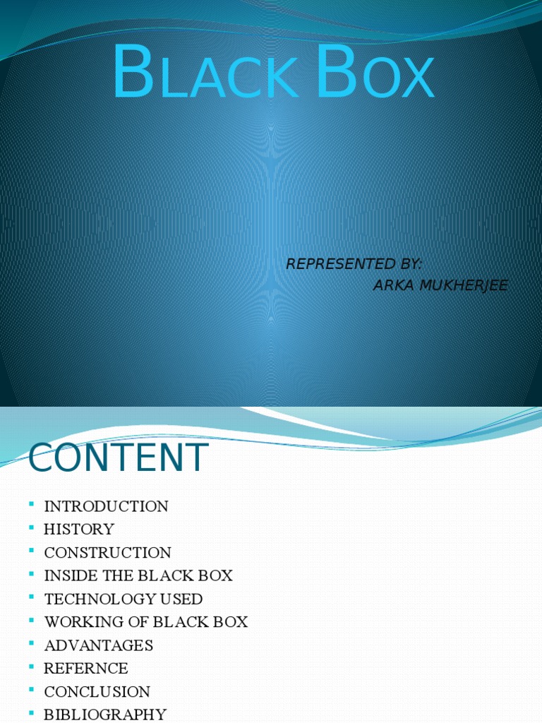 Black Box Seminar Presentation | PDF | Flight Recorder | Aviation Safety