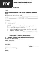 Surat Setuju Terima RMT 2020 | PDF
