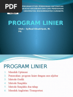 20 Soal Dan Kunci Jawaban Program Linear | PDF
