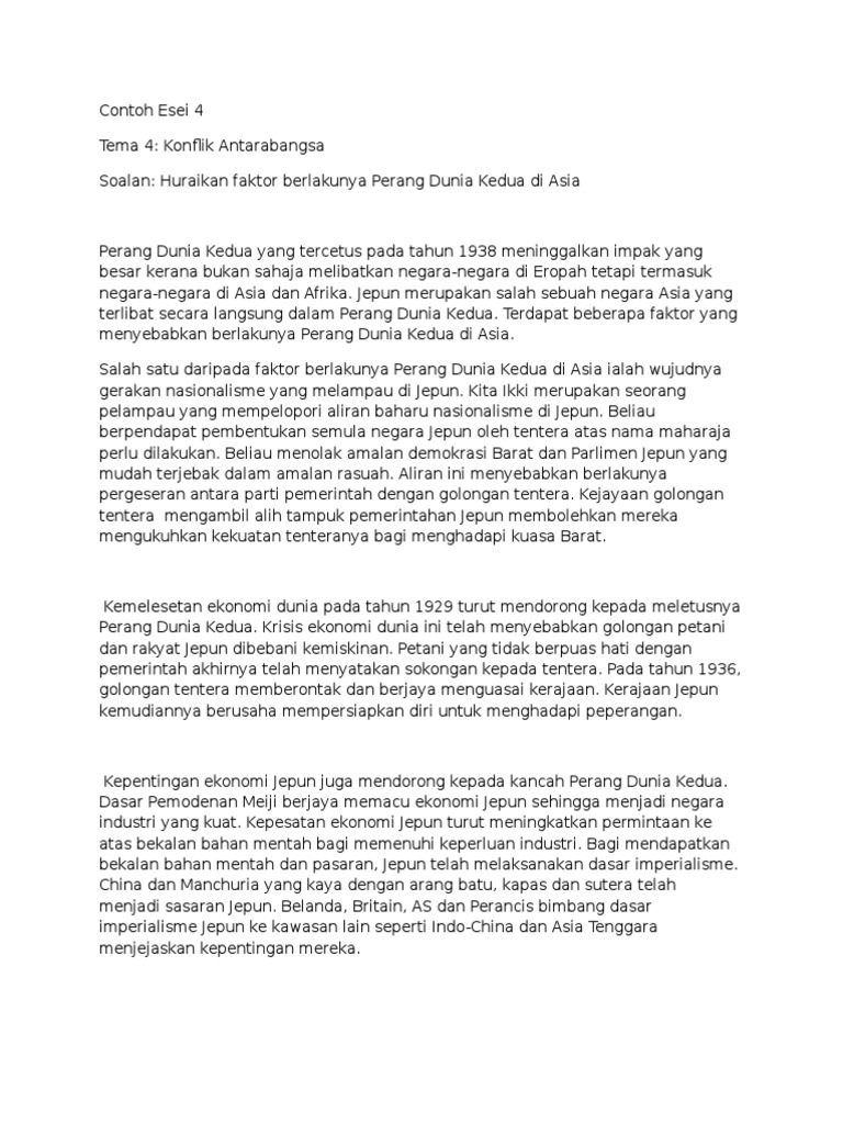 Contoh Esei 4 | PDF