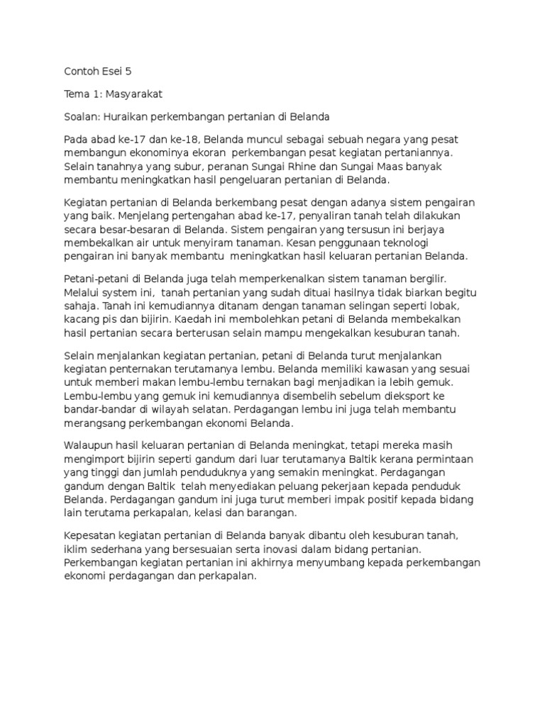 Contoh Esei 5 | PDF