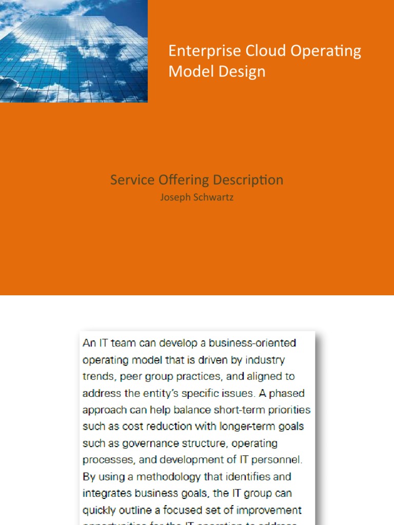 Enterprise Cloud Model Design | PDF | Itil | Strategic Management