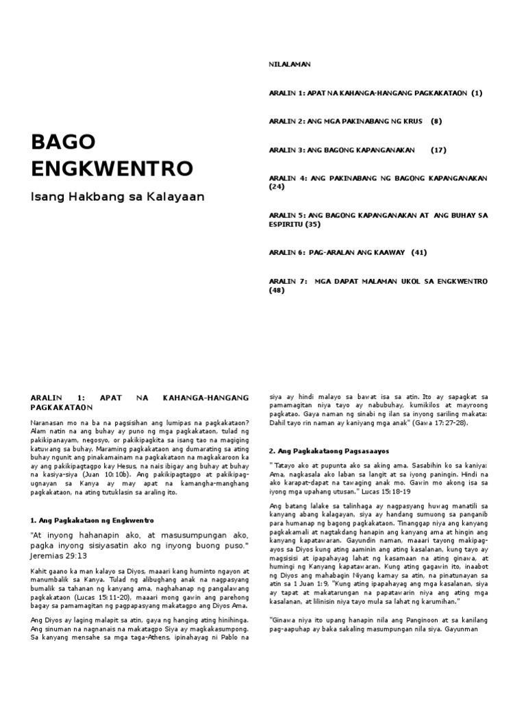 Bago Engkwentro | PDF