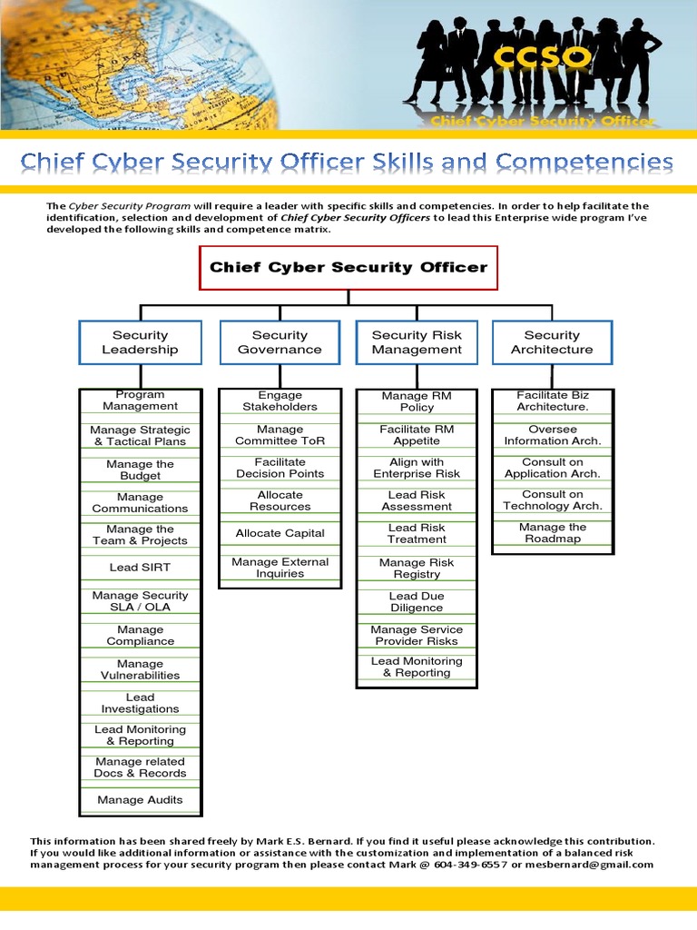 Chief Cyber Security Officer: Security Leadership Security Governance ...