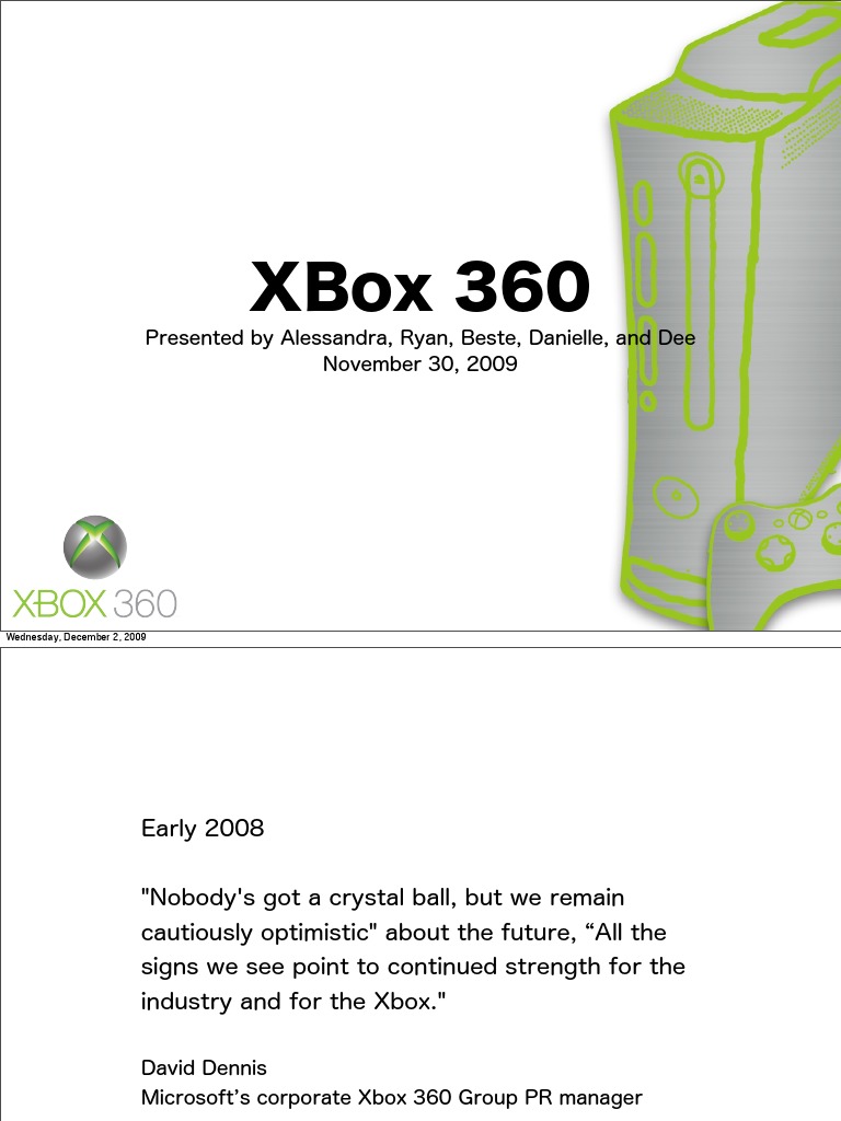 Xbox 360 Presentation | PDF | Video Games | Xbox 360