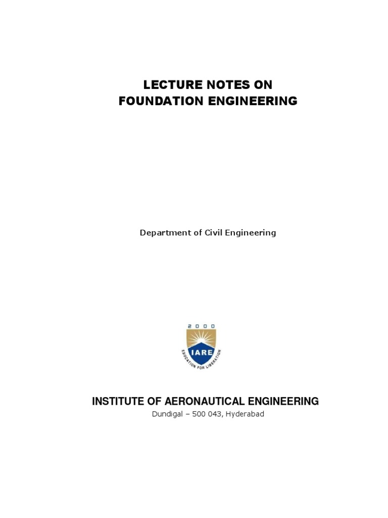Foundation Engineering Notes PDF | Download Free PDF | Waves ...