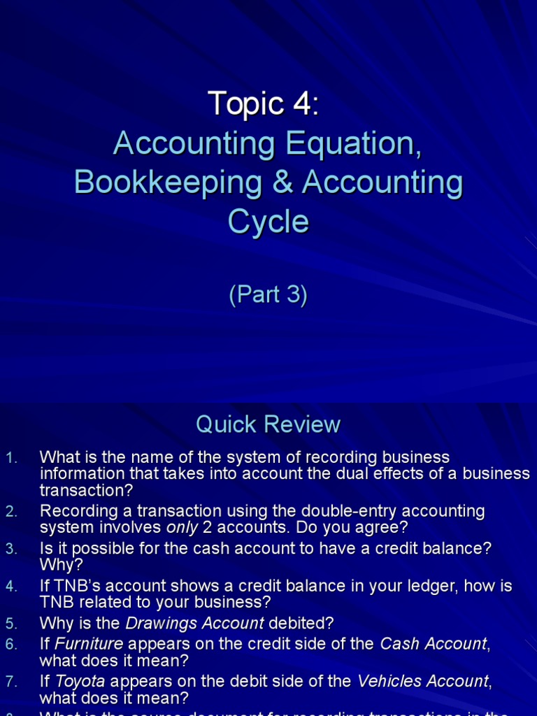 Lec4 BK Keeping Rule Part3 | PDF | Debits And Credits | Bookkeeping