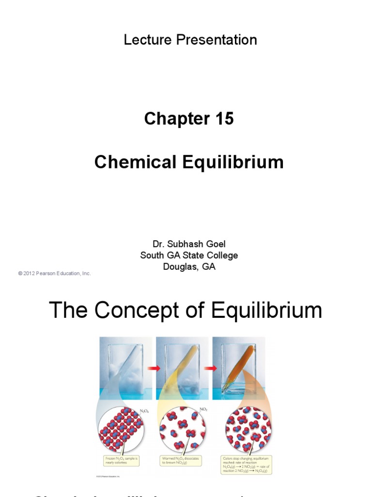 Chemical Equilibrium: Lecture Presentation | PDF | Chemical Equilibrium ...