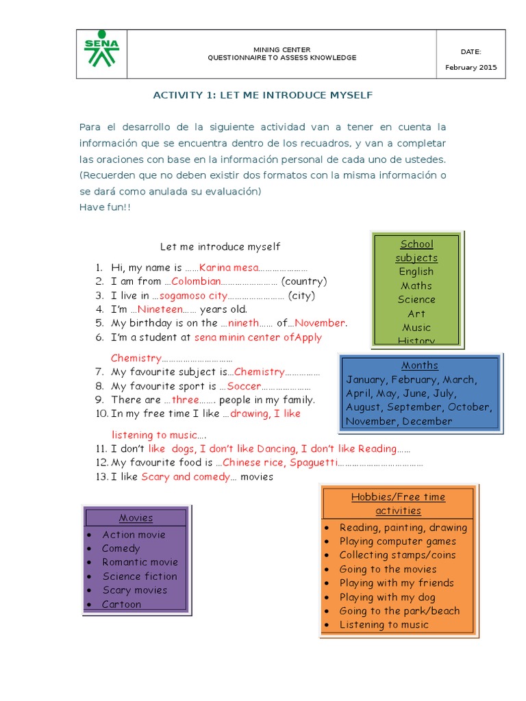 Let Me Introduce Myself | PDF