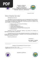 Sample Letter To Parents - Bisaya Version | PDF