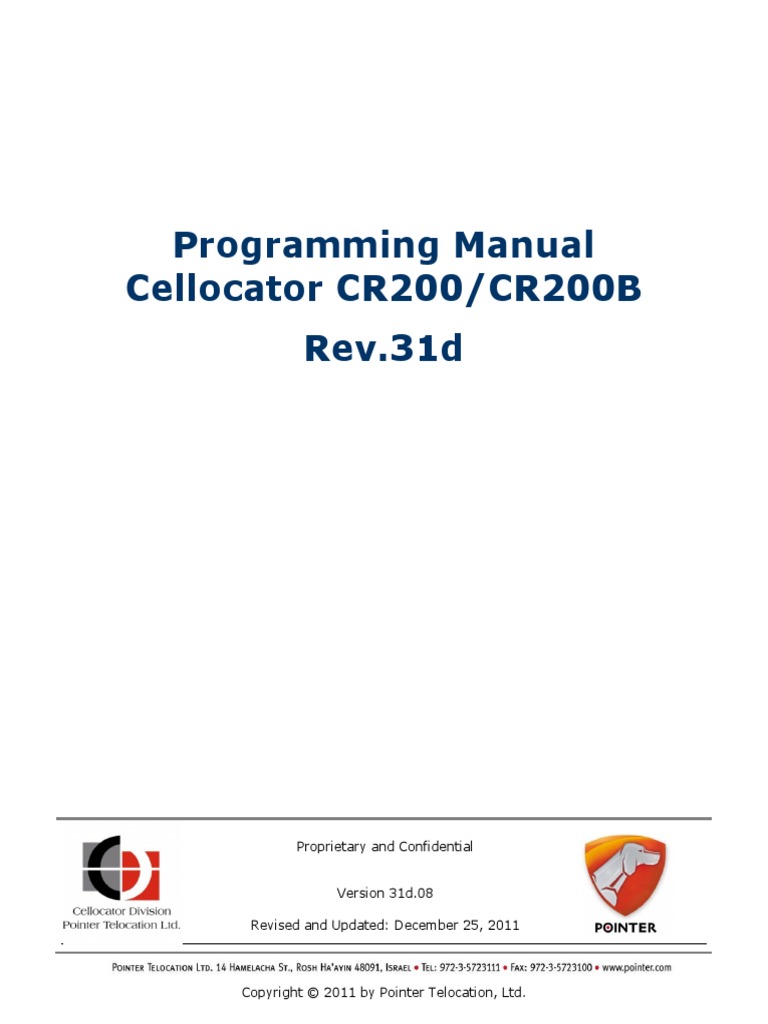 Programming Manual Cellocator CR200 CR200B Rev31d 8 PDF | PDF | Domain Name System | Port ...